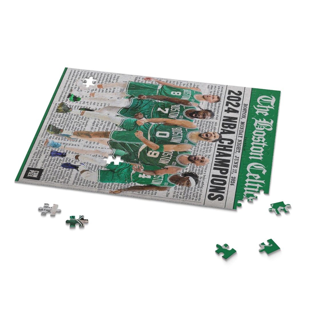 Boston Celtics 2024 Championship Puzzle, Celtics Gifts, 2024 NBA Champs ...