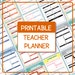 Digital Teacher Planner - Printable, Fill-in, Notebook, Teaching ...
