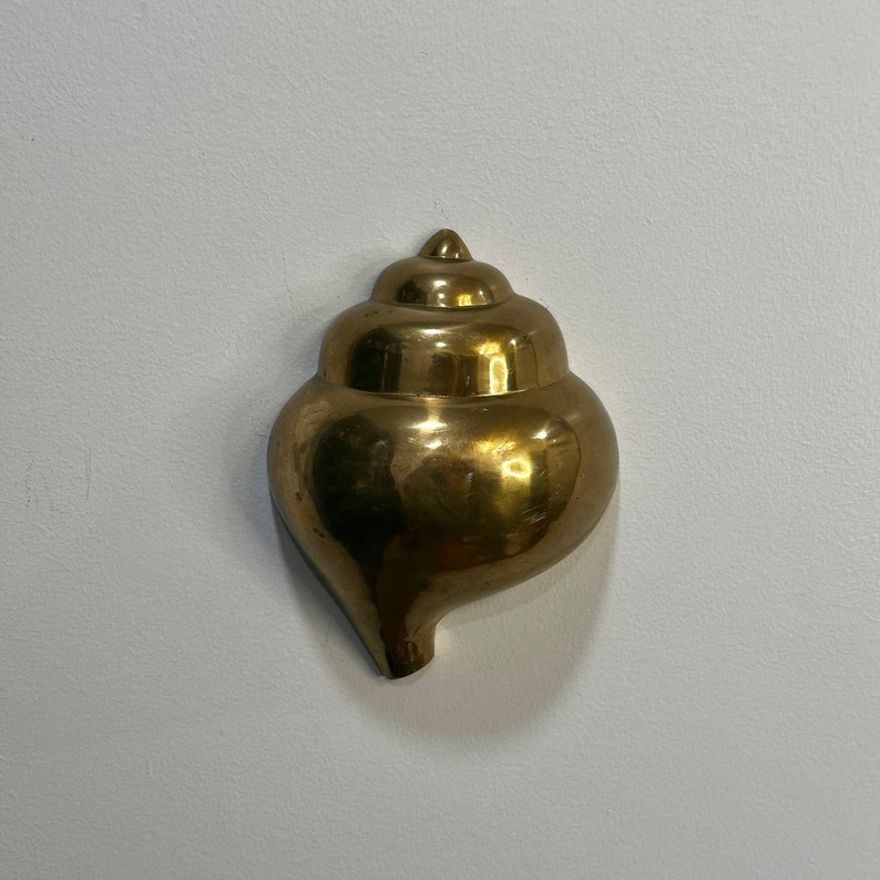 Vintage Brass Nautical Seashell Decor, Home Decor Accent, Coastal ...