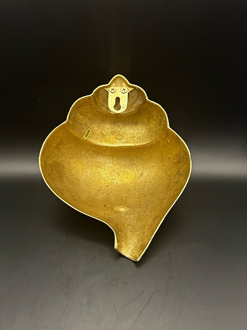 Vintage Brass Nautical Seashell Decor, Home Decor Accent, Coastal ...