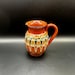 Vintage Bulgarian Troyan Redware Teapot Sugar Creamer - Peacock Pattern ...