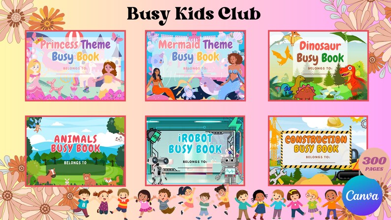 Busy Books for Kids! 6in1 Bundle. Digital Download, Canva Editable! 300 ...