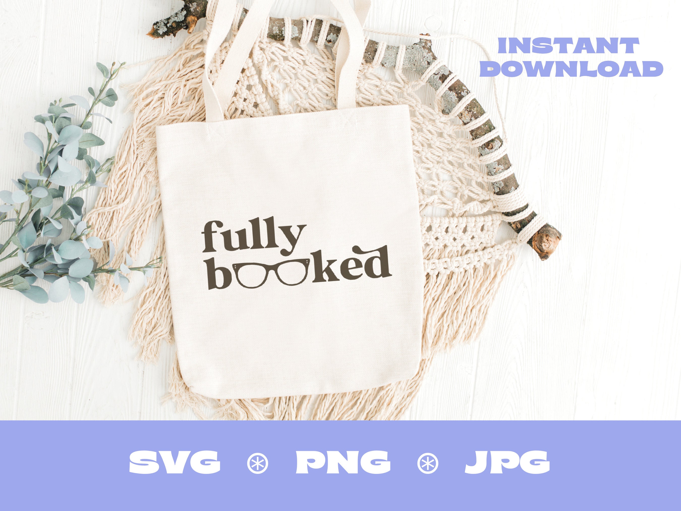 Fully Booked Book Lover SVG Bookish Svg Bookcore Graphic - Etsy