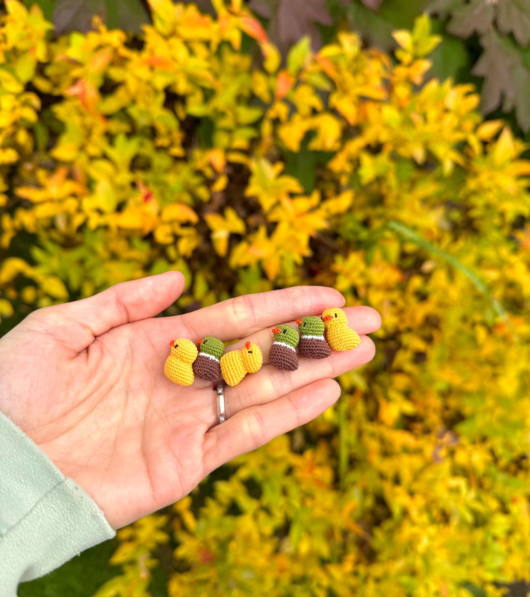 Micro Amigurumi Duck, Miniature Tiny Duck, Crochet Mallard Duck, Gift ...