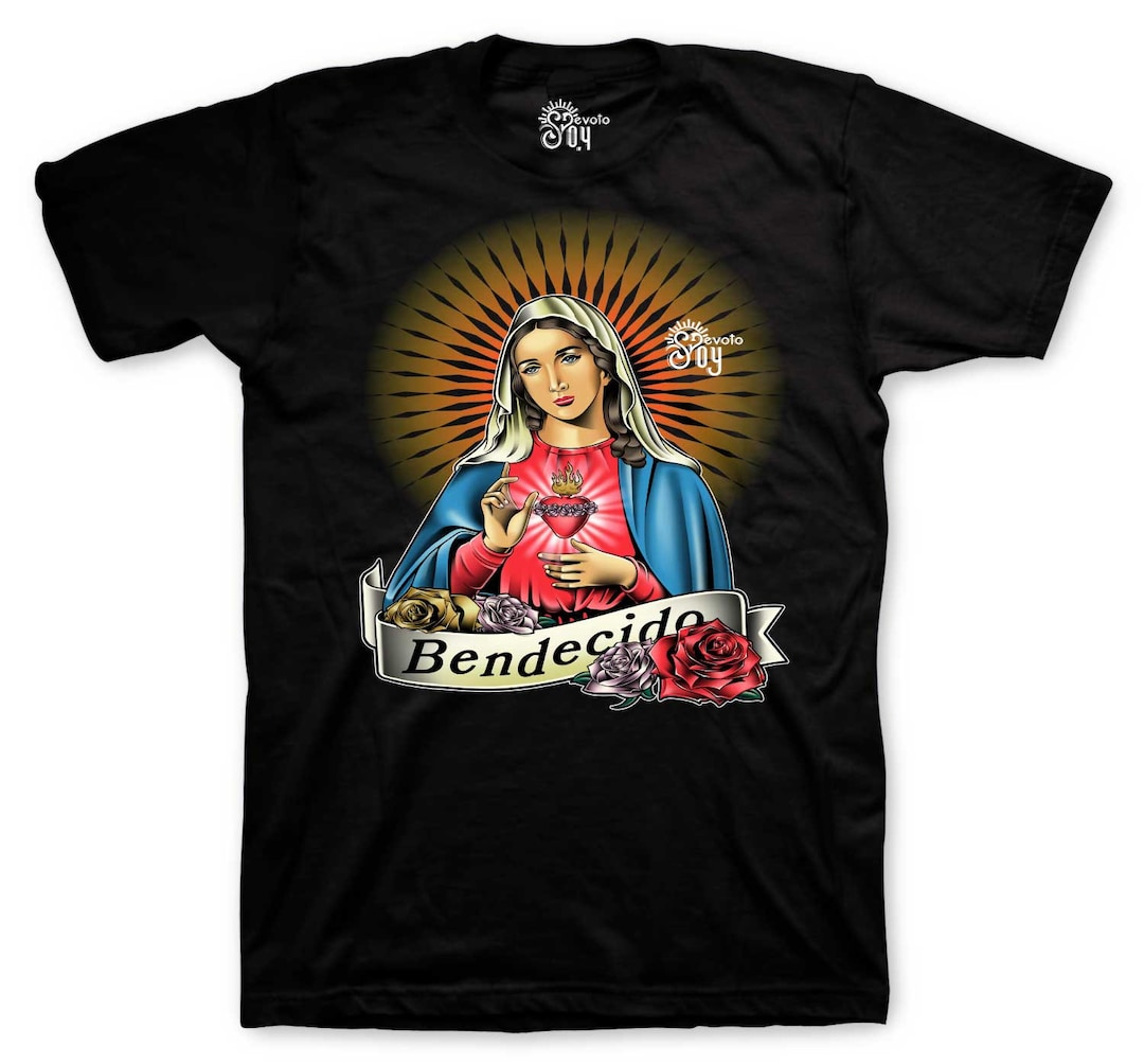 Virgin Mary Tee Playera Virgen Maria Religious Shirts Playeras ...