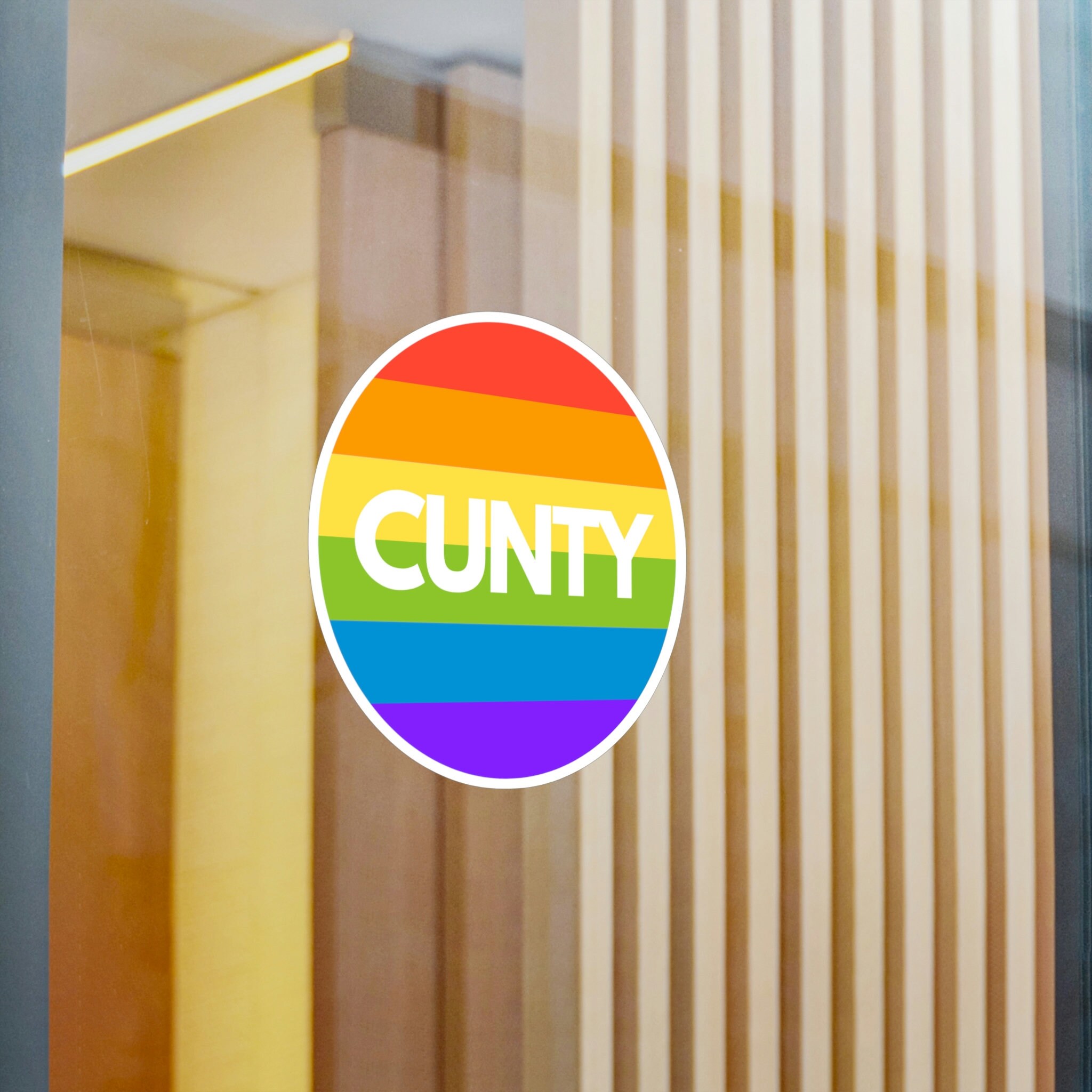 Cunty Rainbow Vinyl Decal - Etsy