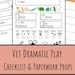 Vet Dramatic Play Checklist, Vet Pretend Preschool Paperwork ...