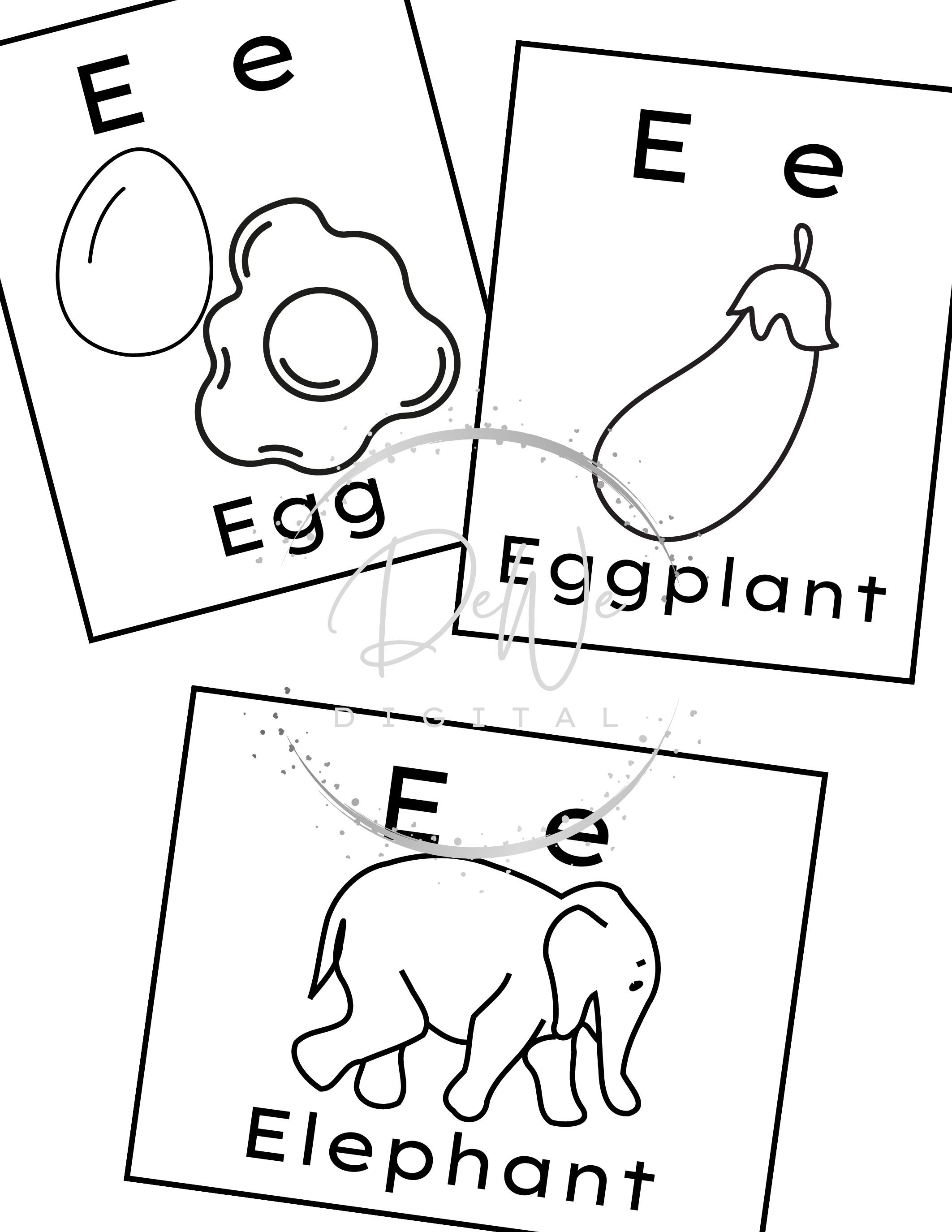 Letter E Worksheets, Alphabet, Letters, Coloring Pages, Preschool ...