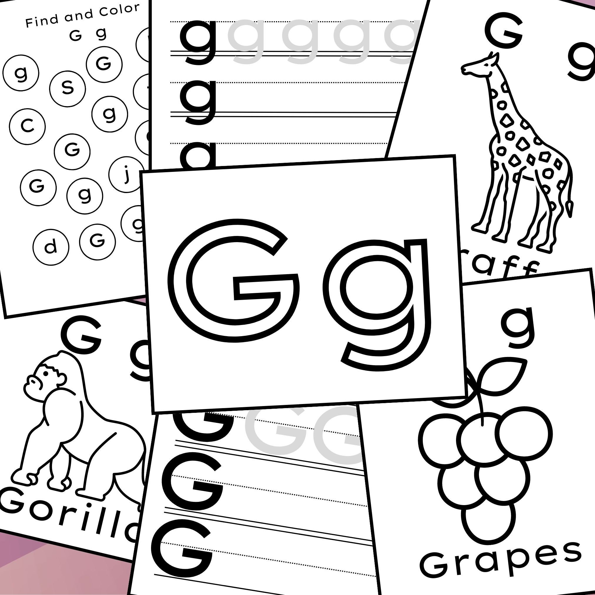 Letter G Worksheets