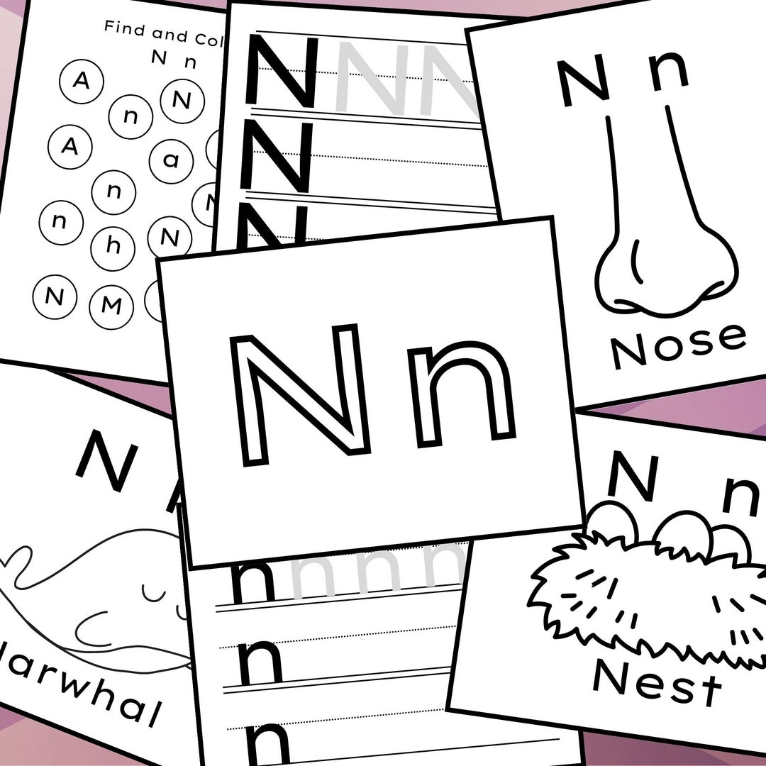 Letter N Worksheets, Alphabet Worksheets, Preschool Worksheets ...