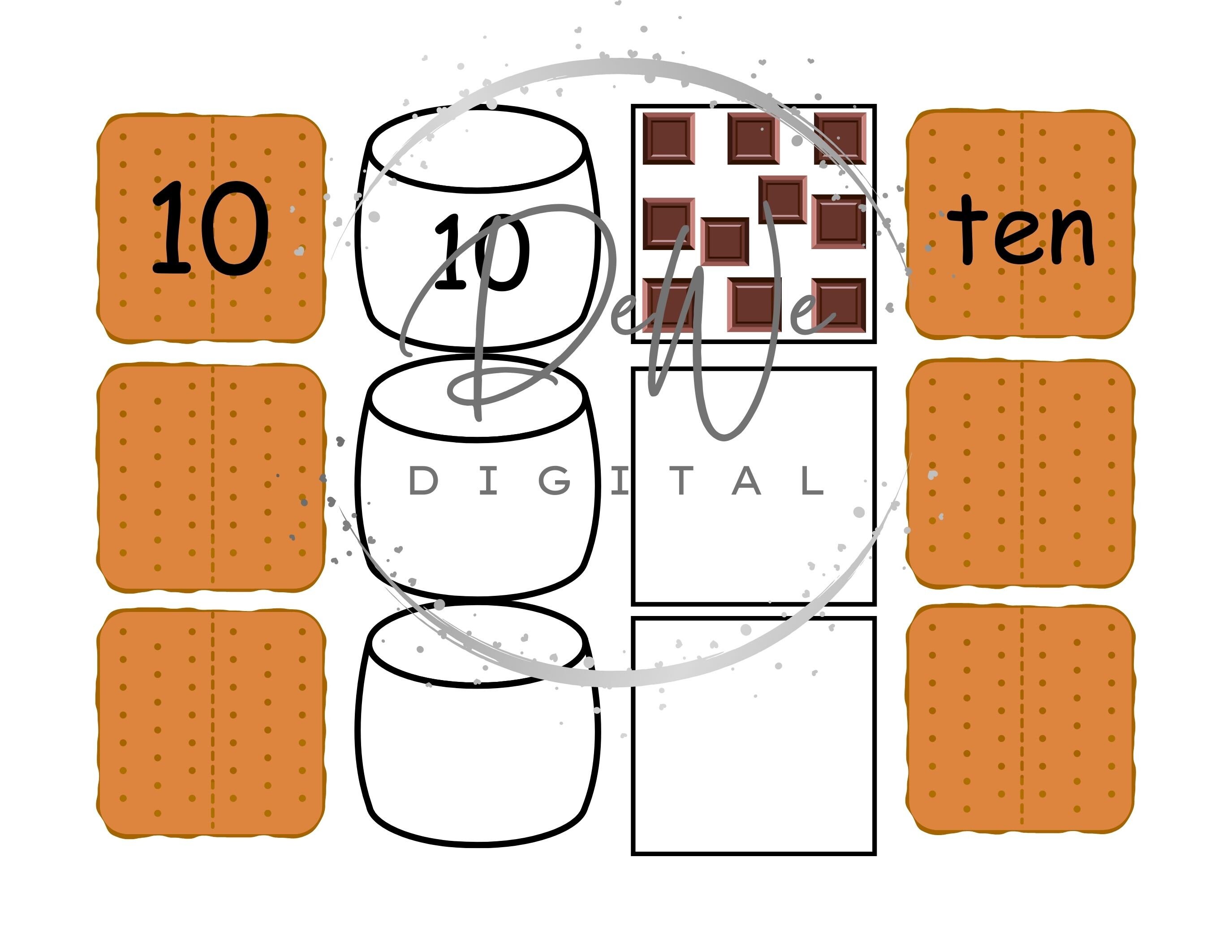 S'mores Math Game, Camping Counting Small Group, Summer Homeschool ...