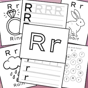 Letter R Worksheets Alphabet Worksheets Preschool - Etsy