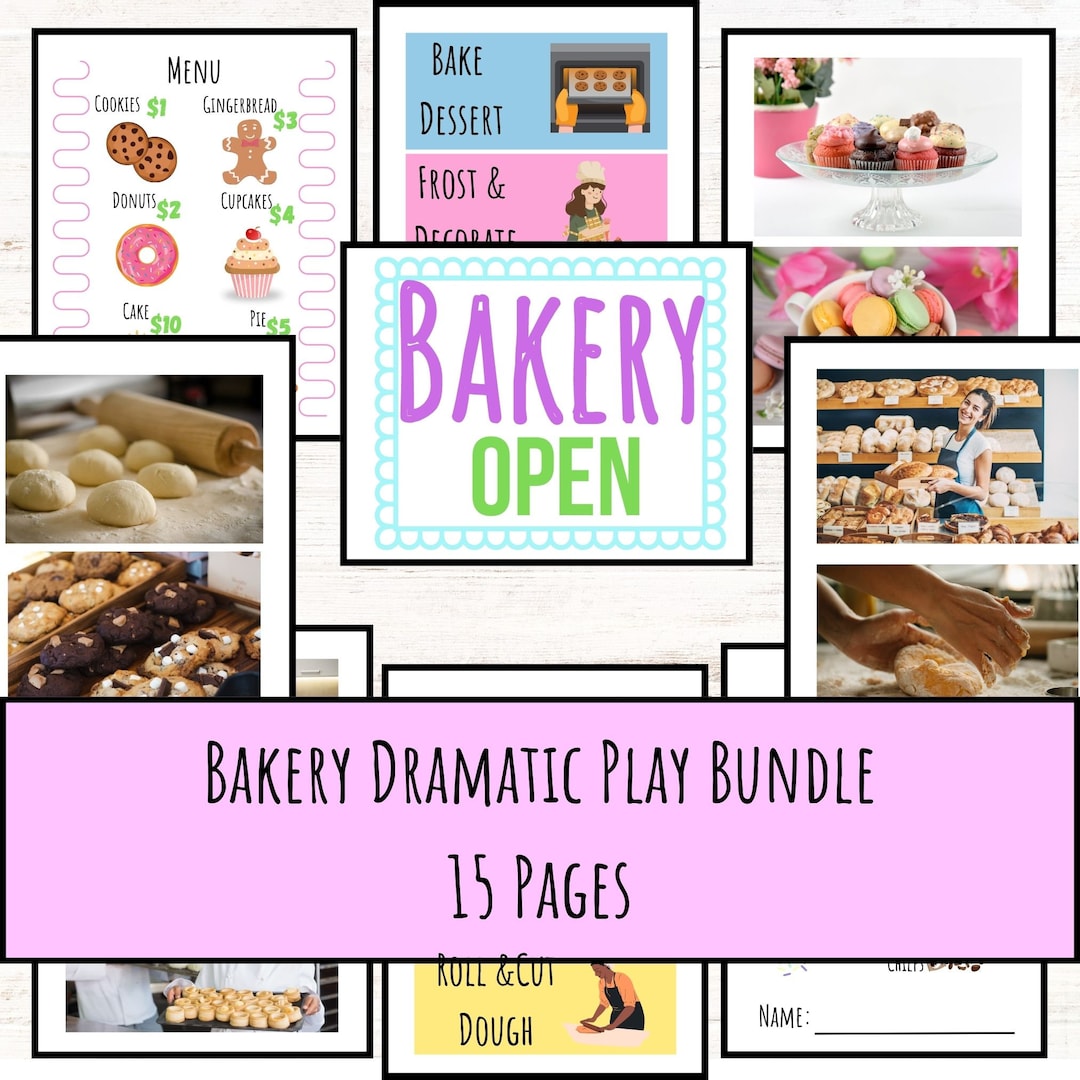 Bakery Dramatic Play 15 Page Instant Download, Baker Pretend Play ...