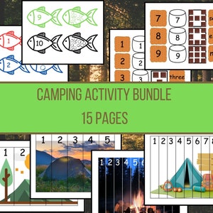 Camping Activity Bundle Download, Preschool Math Small Group Camping ...