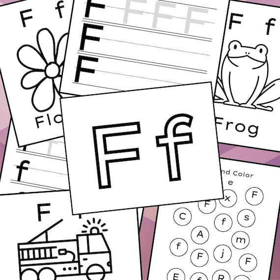 Hojas De Trabajo Para Cortar Y Pegar Con La Letra F Libro De Trabajo