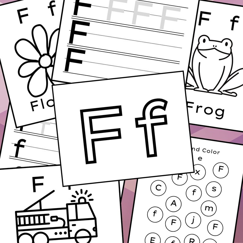 Letter F Worksheets, Alphabet Worksheets, Preschool Worksheets ...