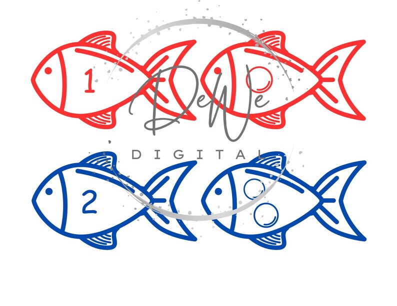 Counting Fish Digital Download Game, Fishing for Numbers, Preschool ...