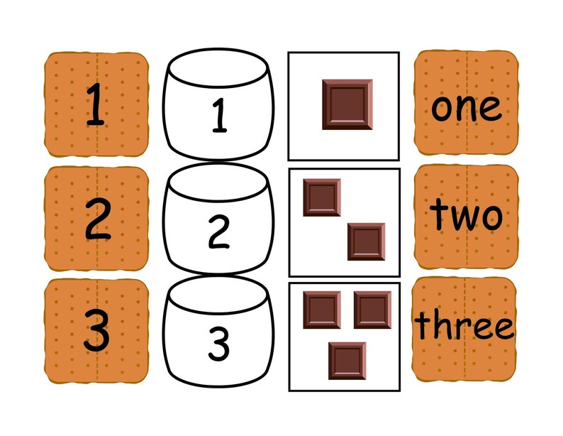 S'mores Math Game, Camping Counting Small Group, Summer Homeschool ...