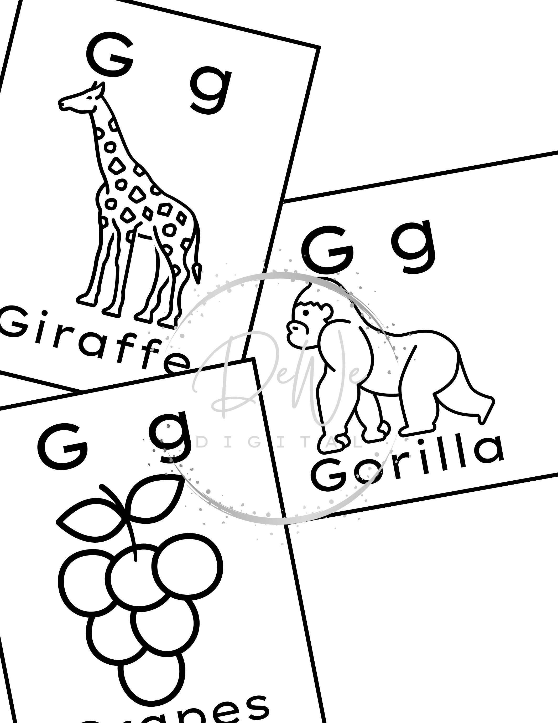 Hojas De Trabajo Imprimibles De La Letra G Explorá Plantillas De