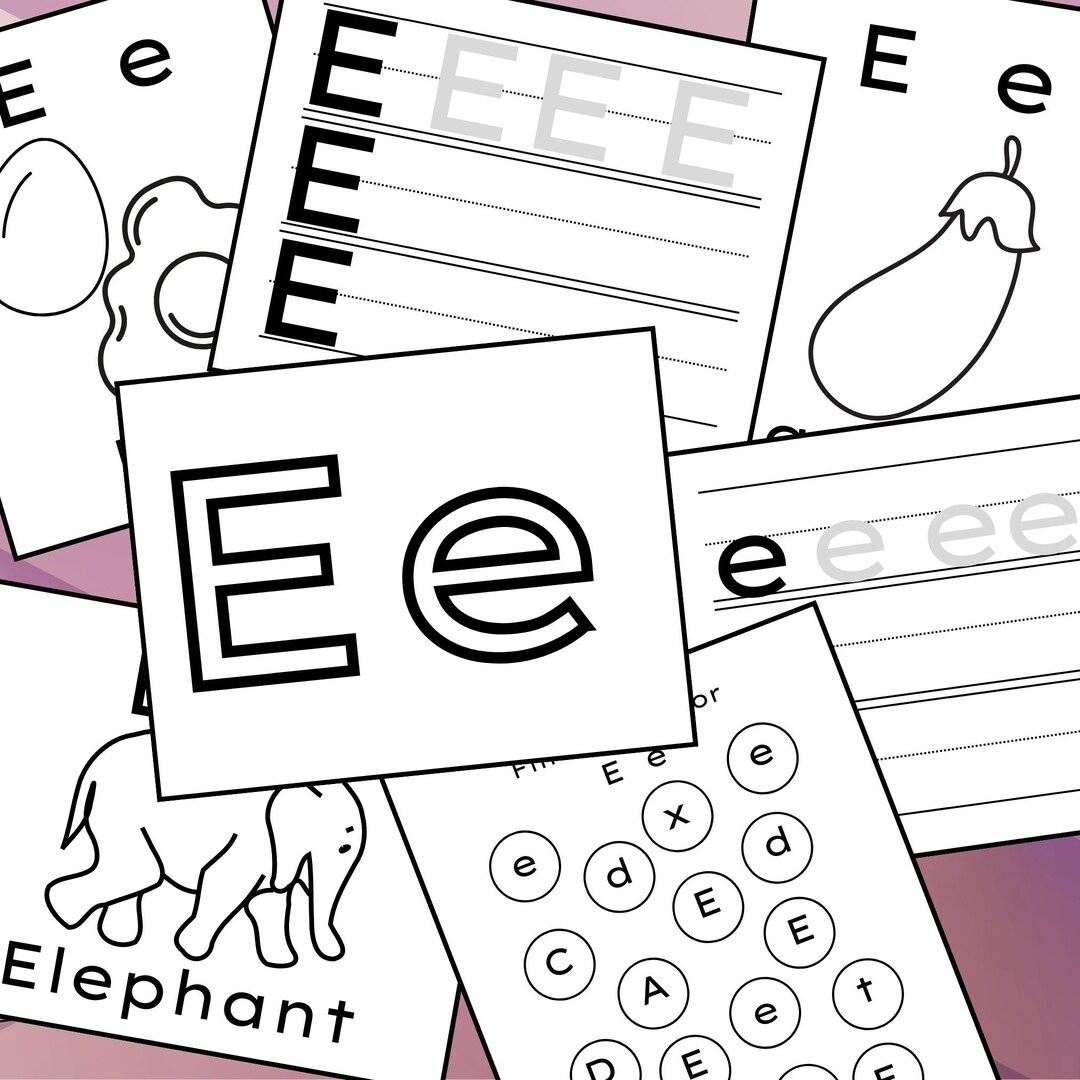 Letter E Worksheets, Alphabet, Letters, Coloring Pages, Preschool ...