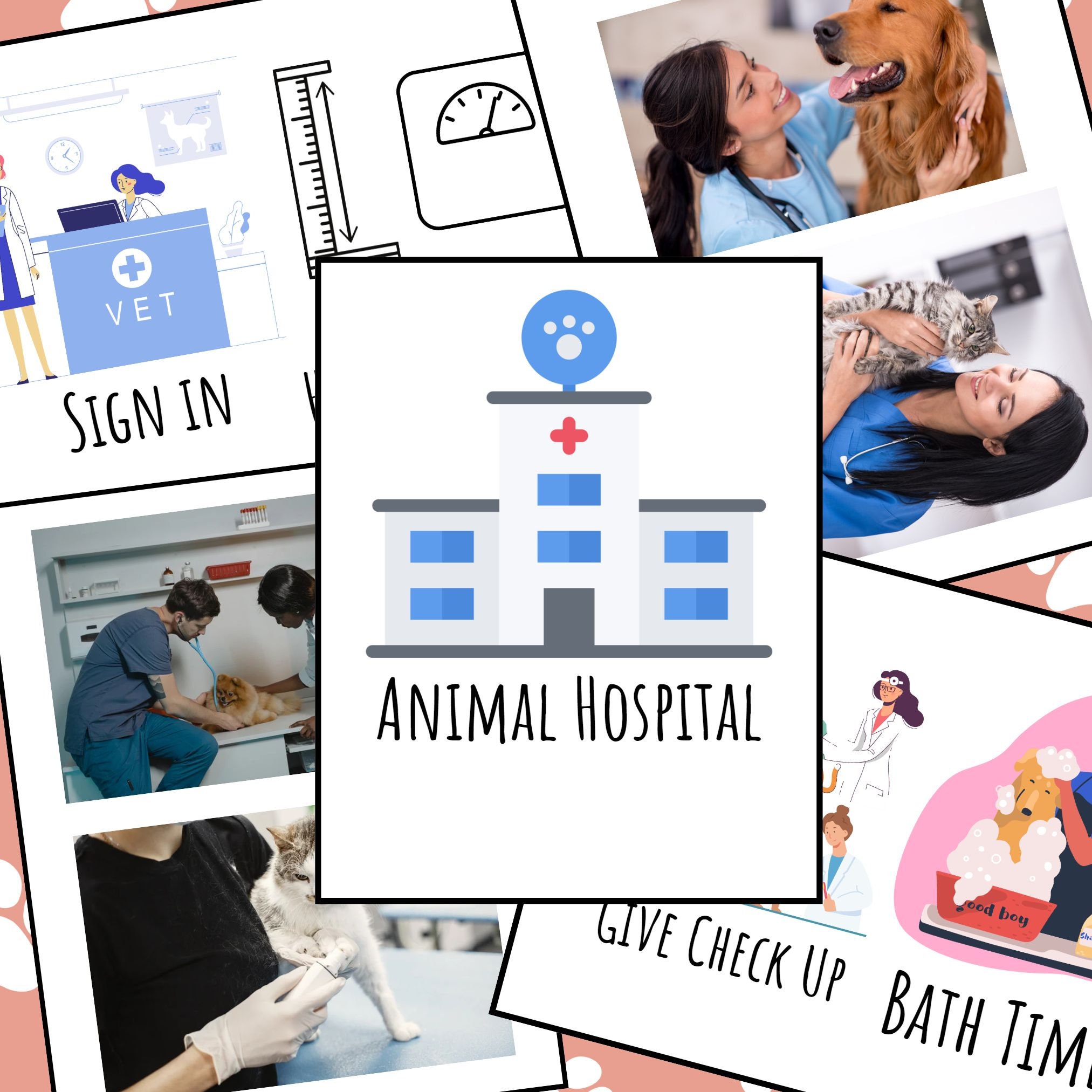 Vet Dramatic Play Bundle 14 Pages Digital Download, Vet Pretend Play ...