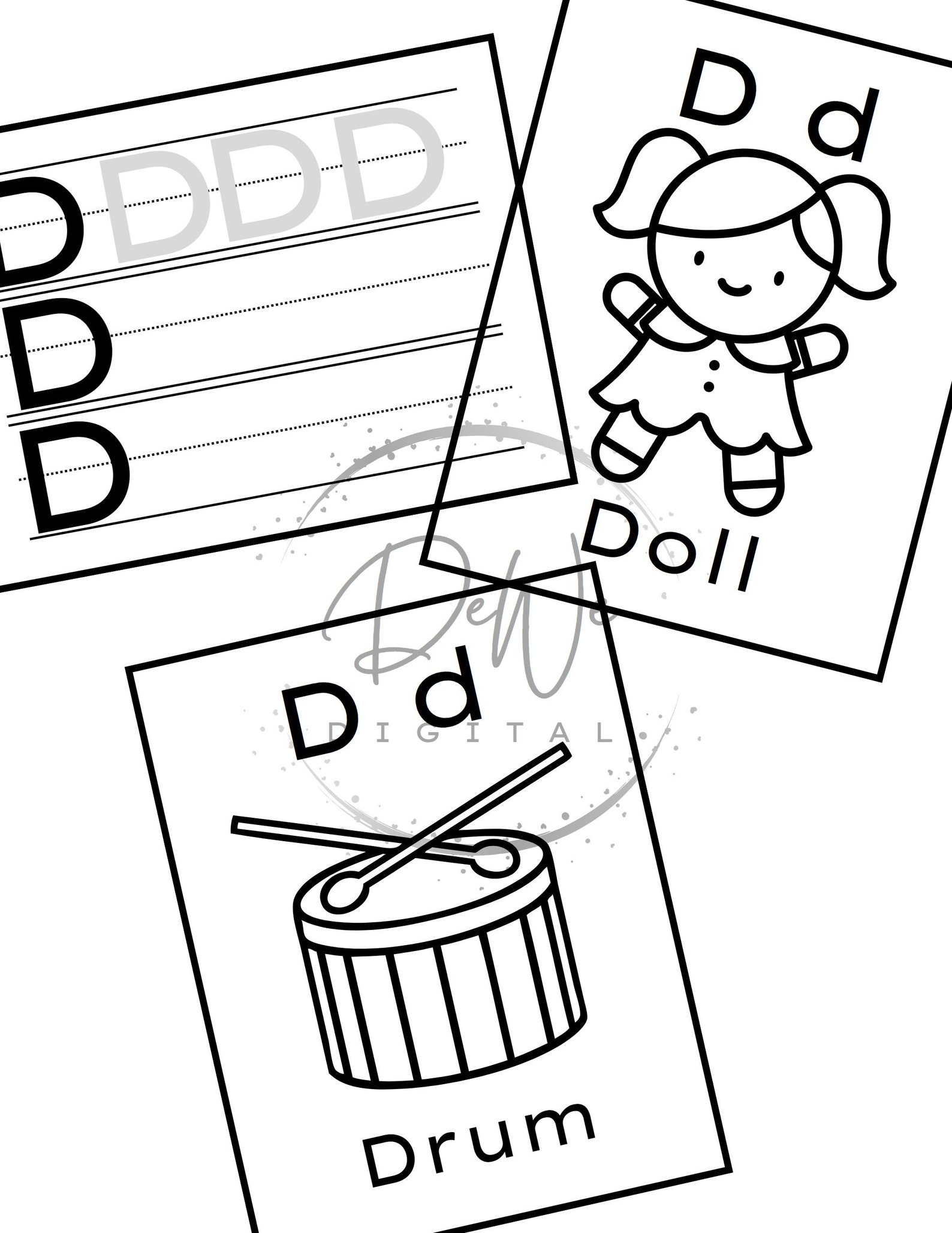 Letter D Worksheets, Alphabet, Letters, Coloring Pages, Preschool ...