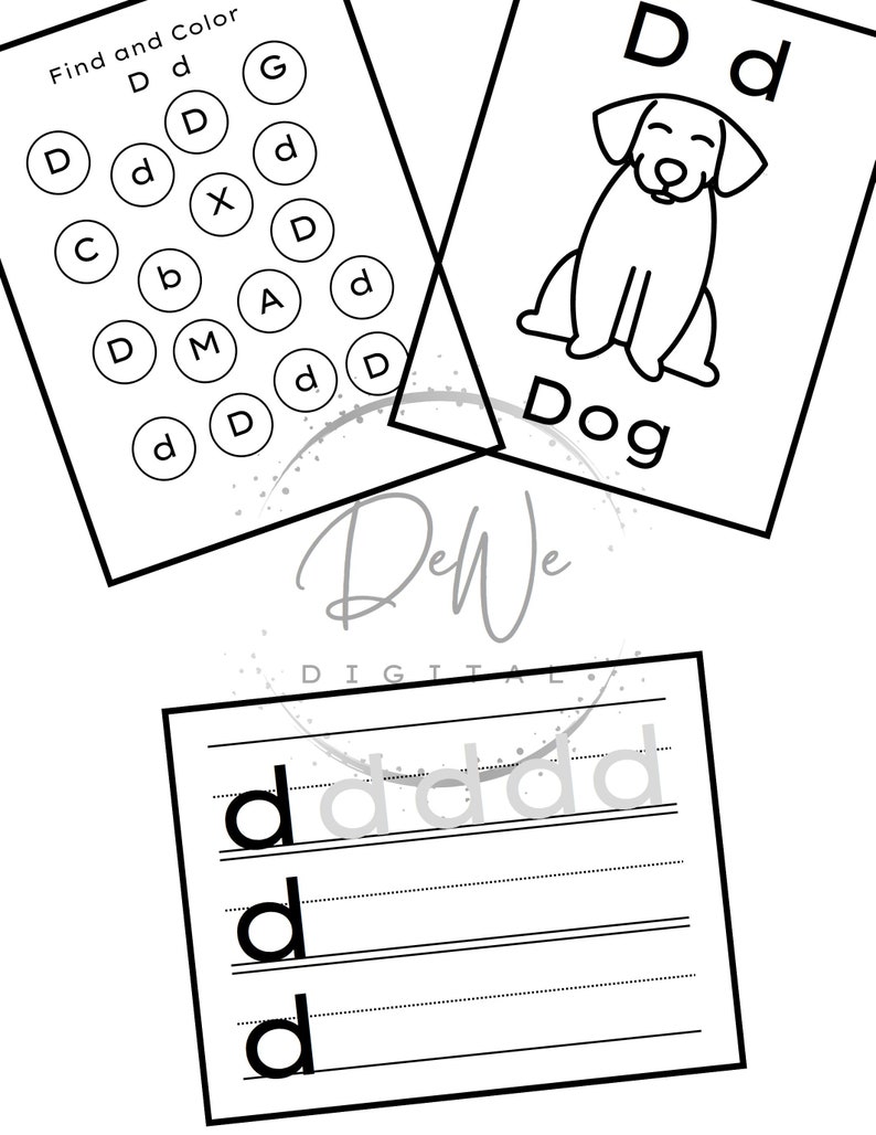Letter D Worksheets, Alphabet, Letters, Coloring Pages, Preschool ...
