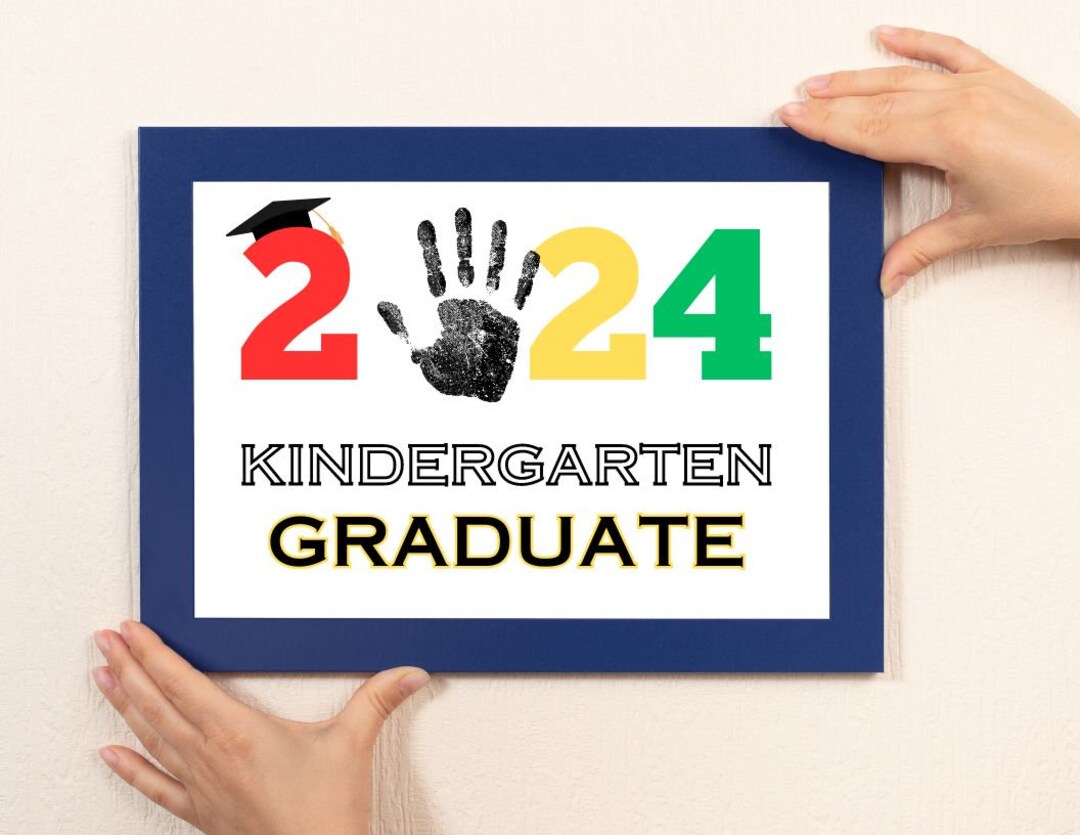 Kindergarten Graduation Keepsake, End of Year Handprint Memory Digital ...