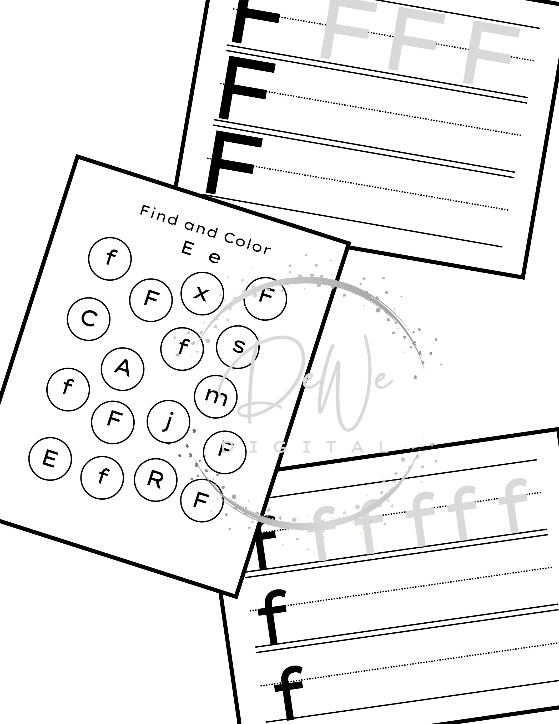 Letter F Worksheets, Alphabet Worksheets, Preschool Worksheets ...