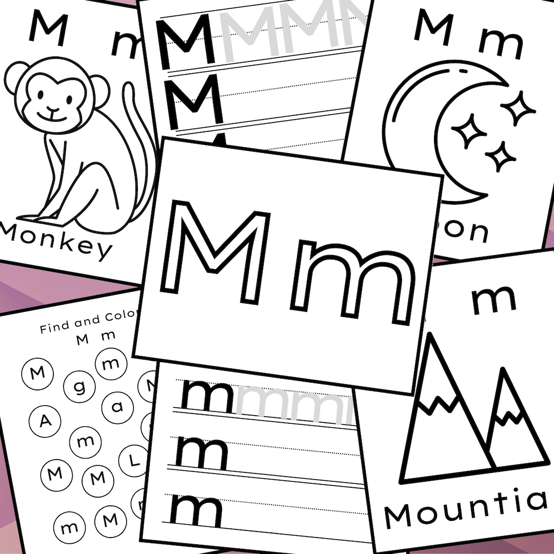 Letter M Worksheets, Alphabet Worksheets, Preschool Worksheets ...