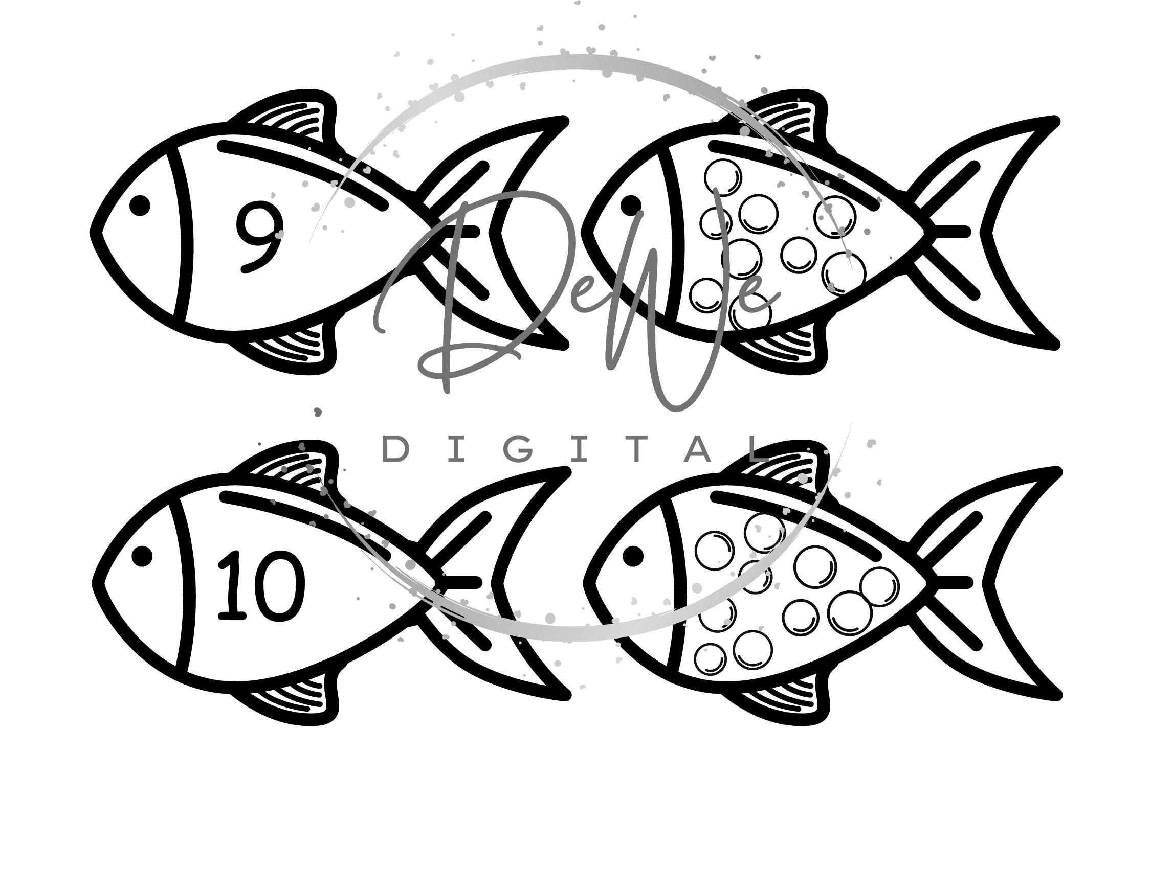 Counting Fish Digital Download Game, Fishing for Numbers, Preschool ...