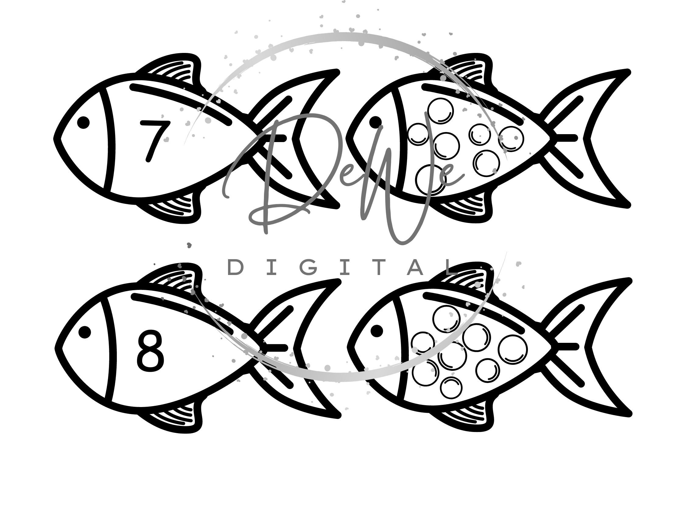 Counting Fish Digital Download Game, Fishing for Numbers, Preschool ...