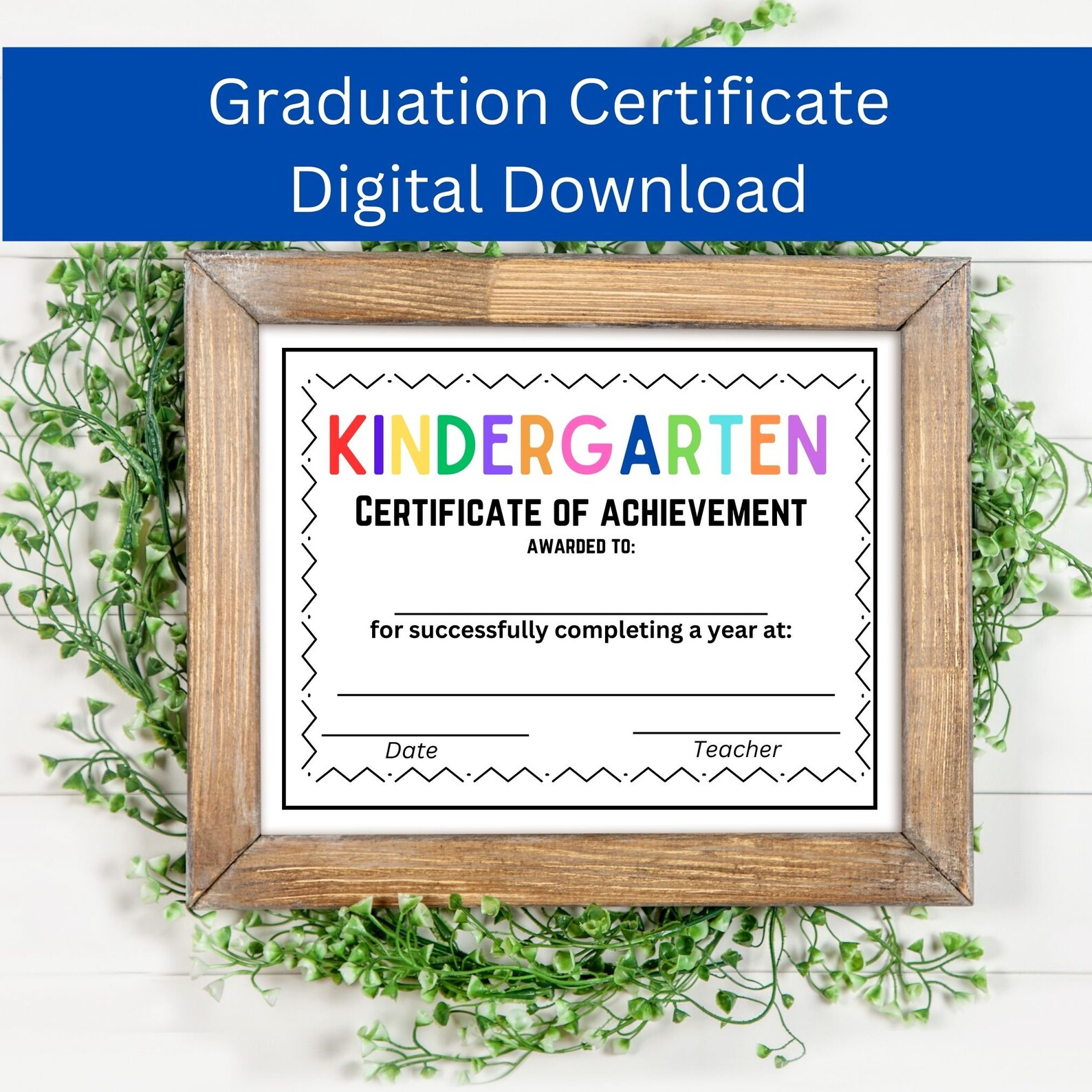 Preschool Kindergarten Graduation Certificate, End of Year Award ...