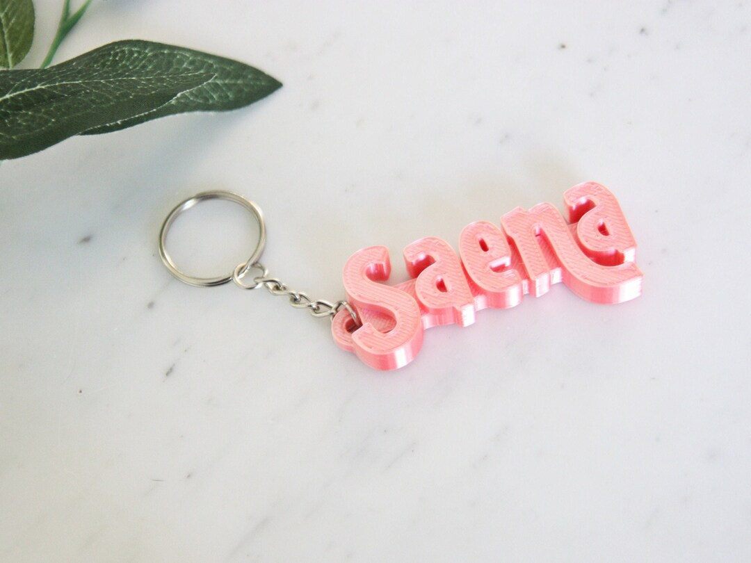 Custom 3D Name Keychain Personalized Name & Text Silk - Etsy