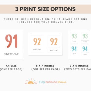 Montessori Numbers, 1-100 Printable Flashcards, Preschool Numbers ...
