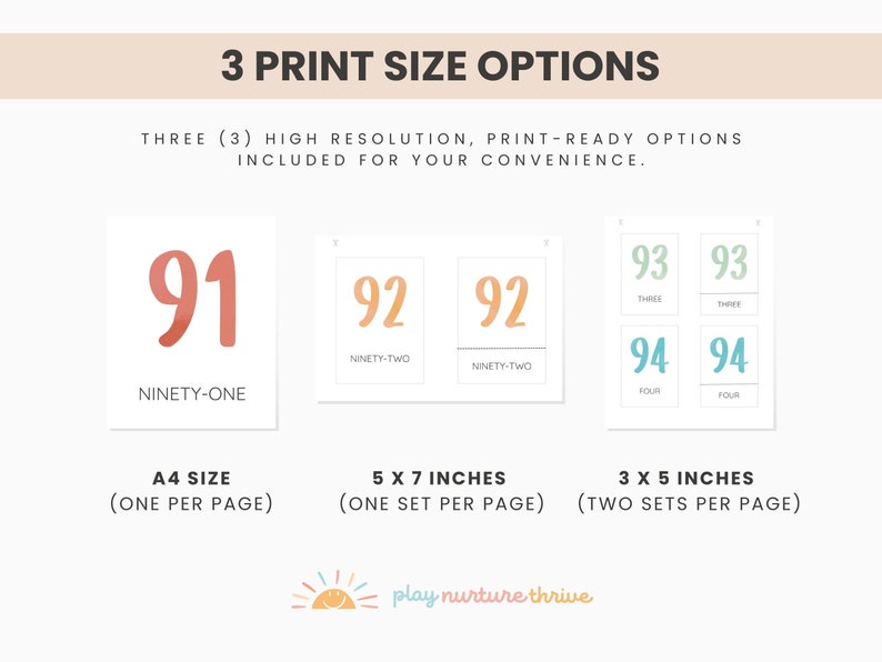 Montessori Numbers, 1-100 Printable Flashcards, Preschool Numbers ...