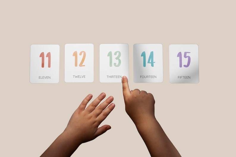 Montessori Numbers, 1-20 Printable Flashcards, Preschool Numbers ...