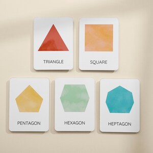 Montessori Shapes, 18 Shapes Printable Flashcards, Preschool Shapes ...