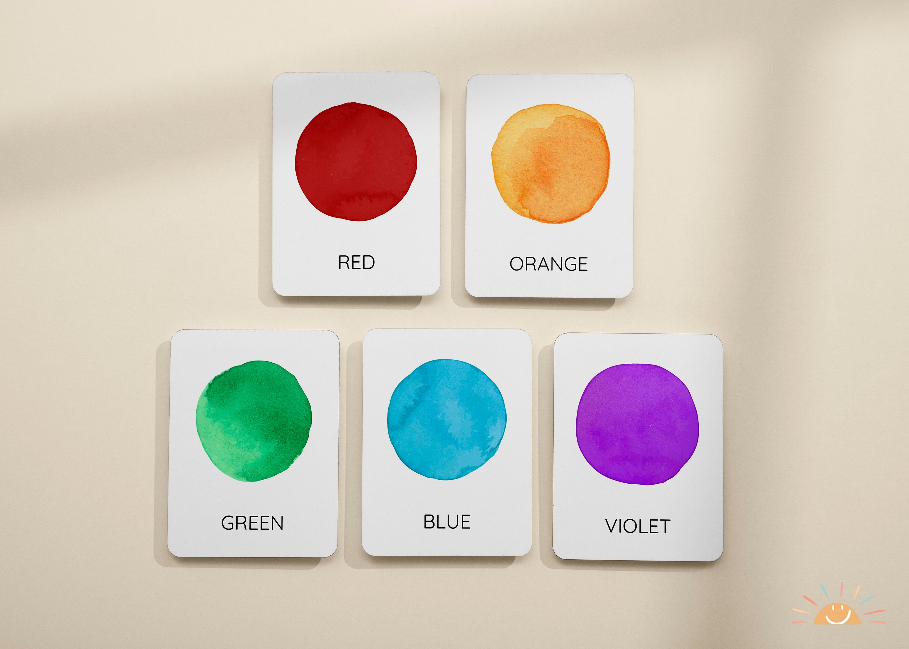 Montessori Colours 17 Colours Printable Flashcards Preschool - Etsy