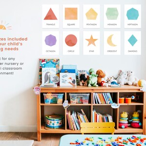 Montessori Shapes, 18 Shapes Printable Flashcards, Preschool Shapes ...