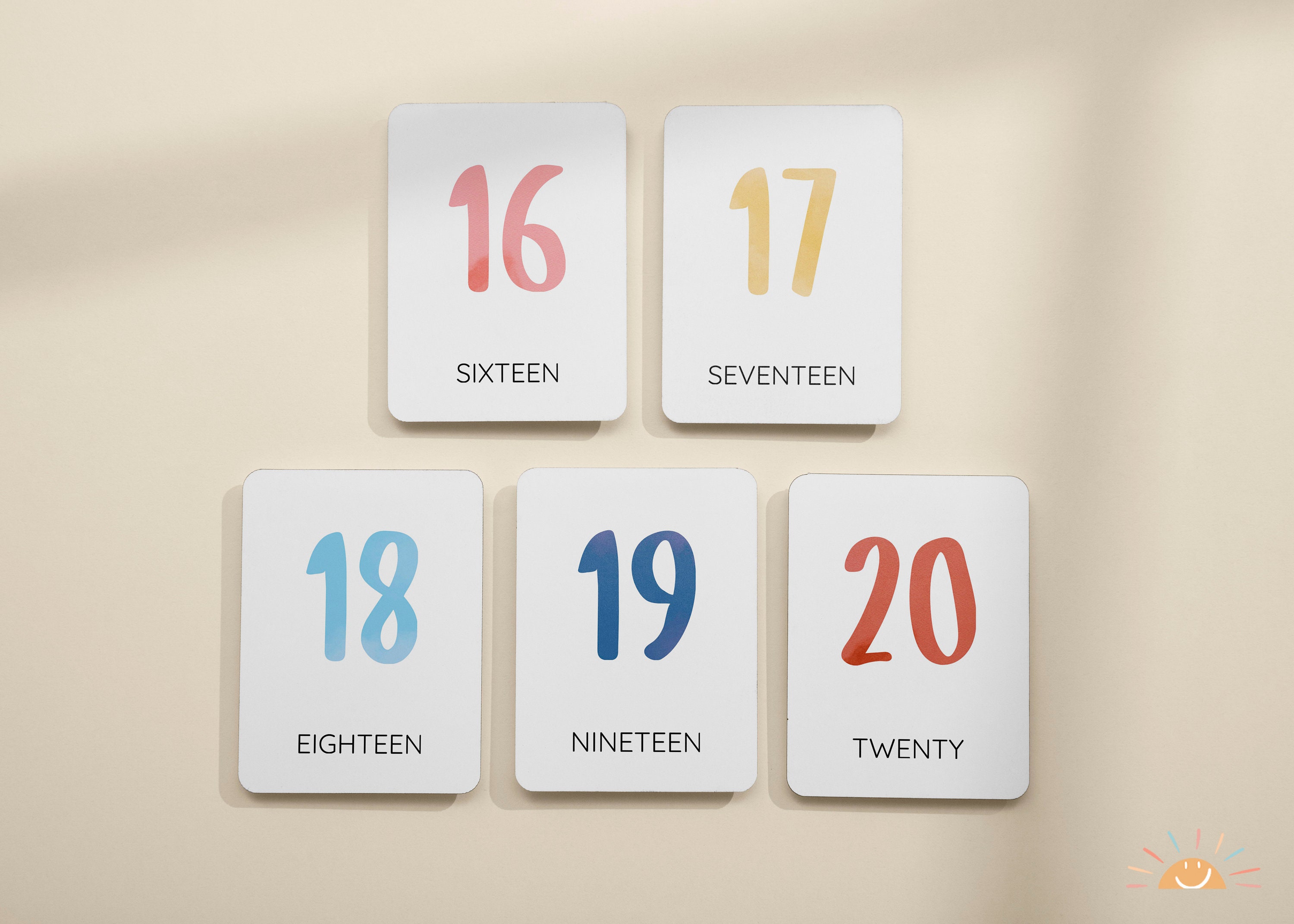 Montessori Numbers, 1-20 Printable Flashcards, Preschool Numbers ...