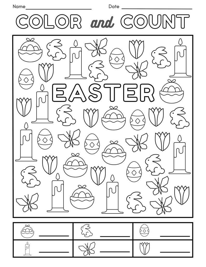 Printable Easter Bunny Coloring Pages for Kids, Easter Activity for ...