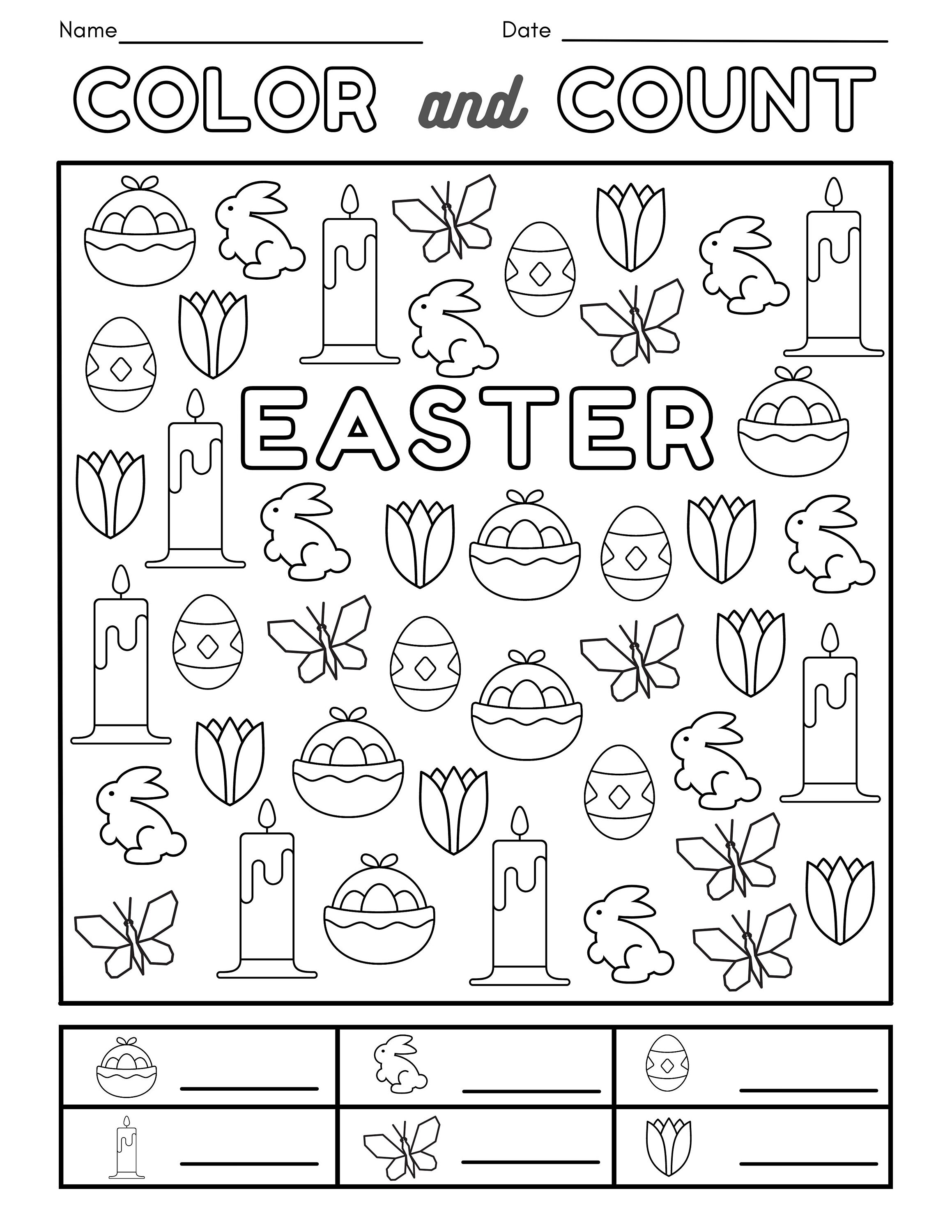 Printable Easter Bunny Coloring Pages for Kids, Easter Activity for ...