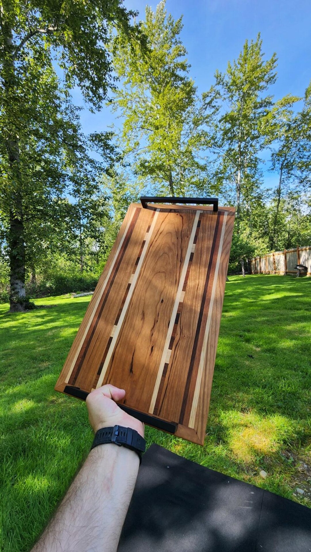 Multi-hardwood (maple, Sapele, Afromosia, Cherry, Walnut) Serving ...