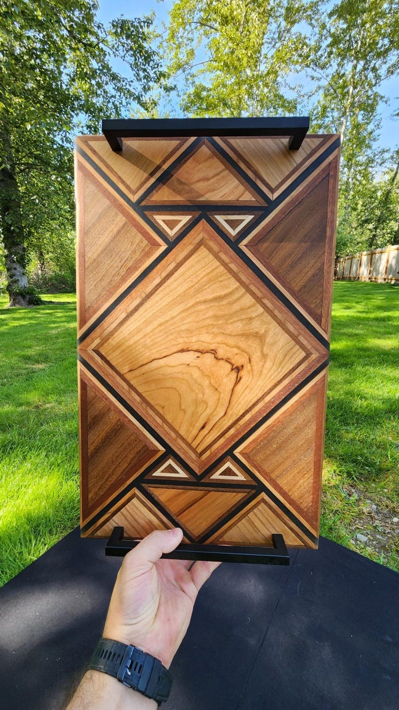 Multi-hardwood (cherry, Sapele, Maple, Walnut, Afromosia) Serving ...