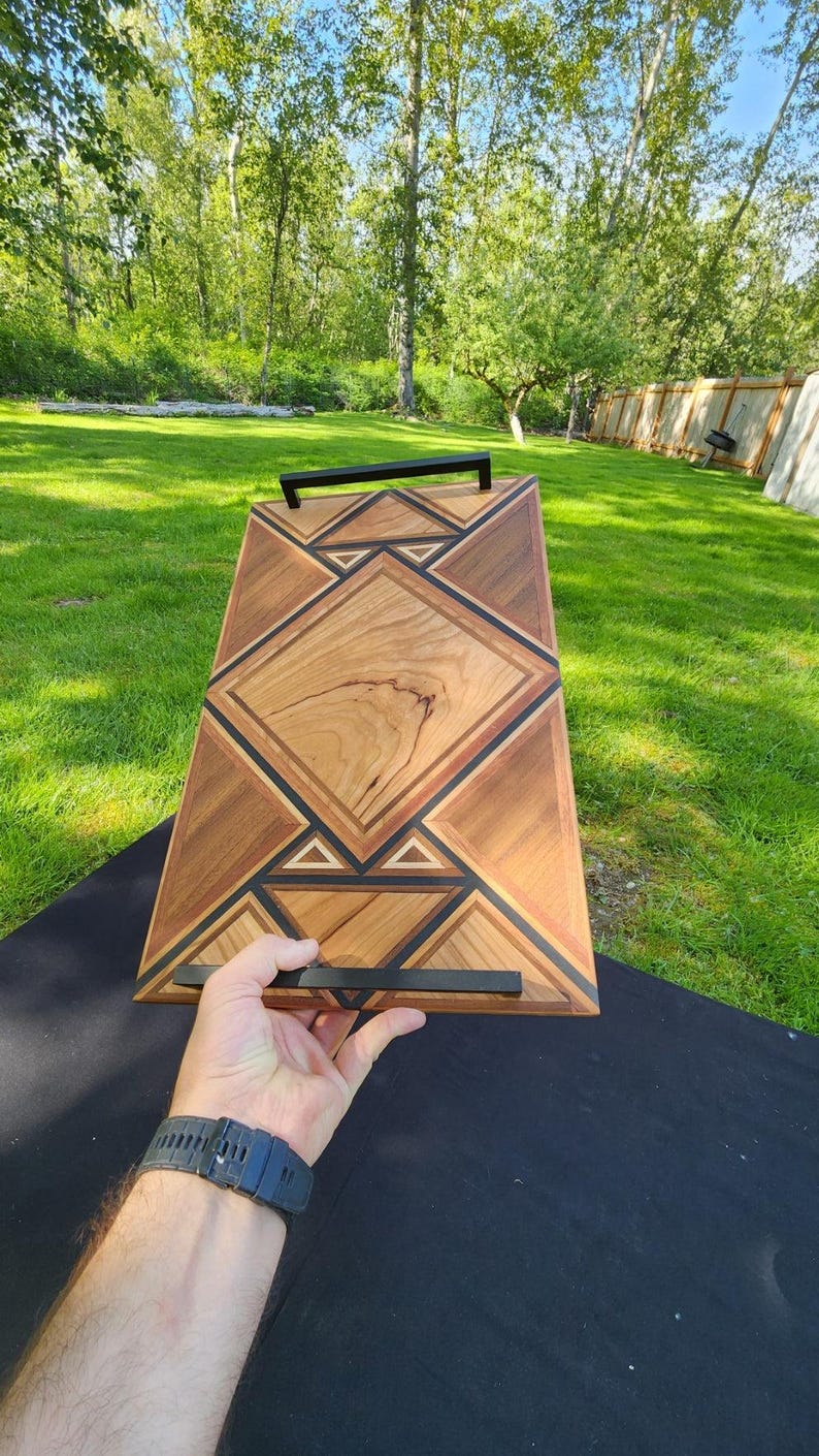 Multi-hardwood (cherry, Sapele, Maple, Walnut, Afromosia) Serving ...
