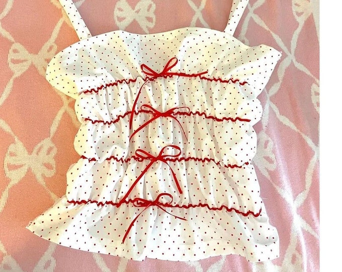 Ruched Tank Top With Bows! PDF Sewing Pattern (size Small, Medium ...