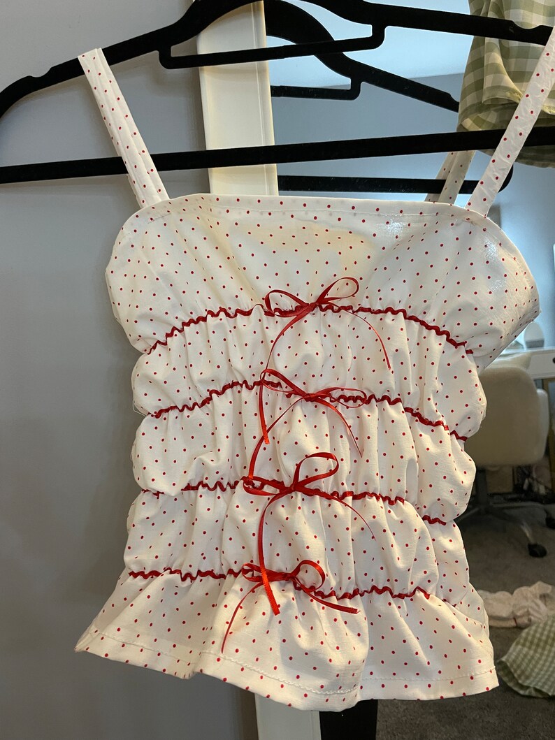 Ruched Tank Top With Bows! PDF Sewing Pattern (size Small, Medium ...