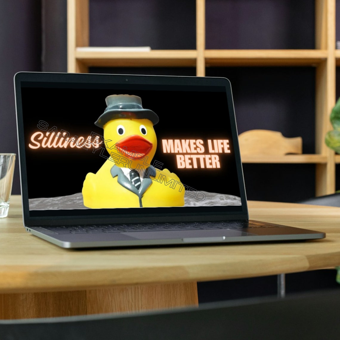 Silliness Makes Life Better Quote Rubber Duckie in Tie and Top Hat ...