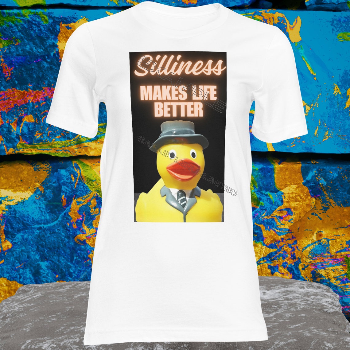 Silliness Makes Life Better Quote Rubber Duckie in Tie and Top Hat ...